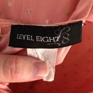 Level Eight | Dresses | Level Eight Light Pink And Metallic Polkadot ...